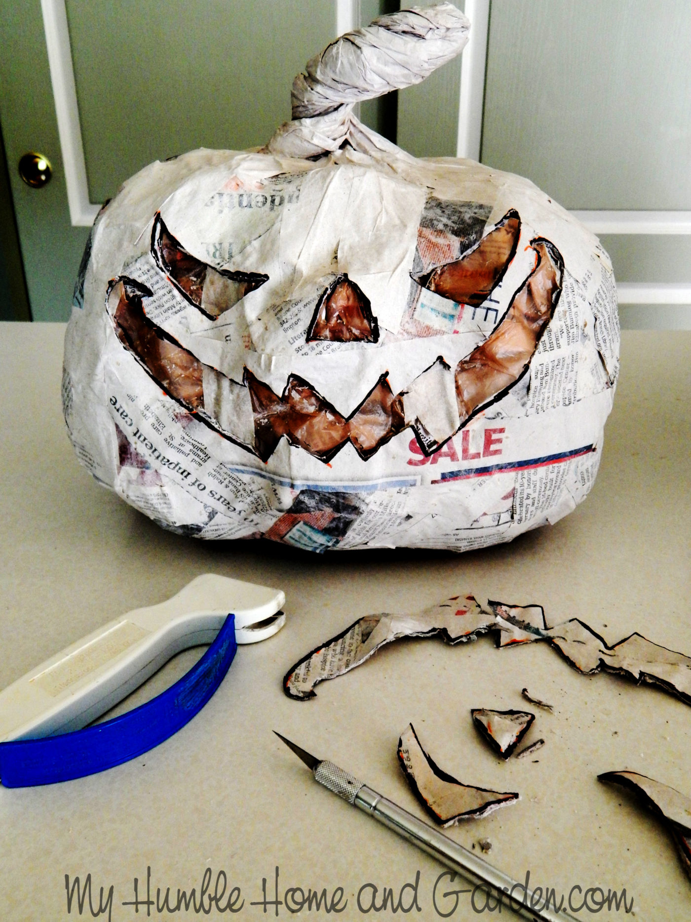 Paper Mache Pumpkins - How To Make Your Own - My Humble Home and Garden