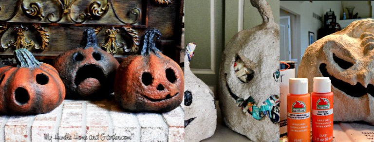 Paper Mache Pumpkins - How To Make Your Own - My Humble Home and Garden