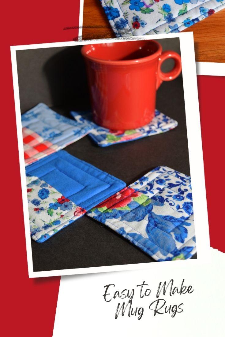 How To Make a Mug Rug from Fabric Scraps - My Humble Home and Garden