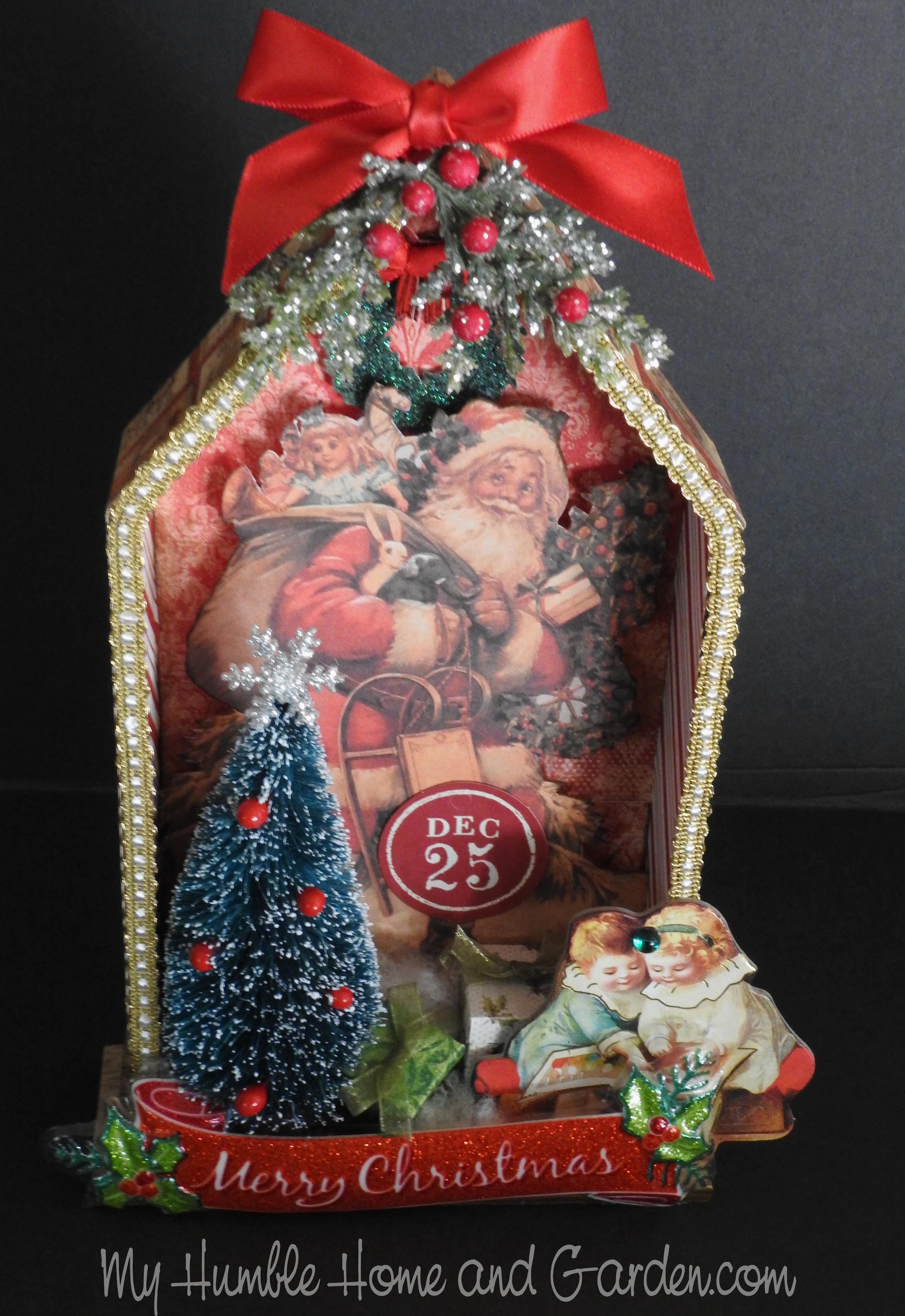 How to Make Christmas Shadow Boxes - My Humble Home and Garden