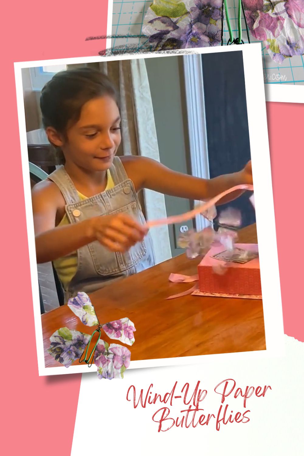 How to Make a Wind-Up Paper Flying Butterfly - My Humble Home and Garden