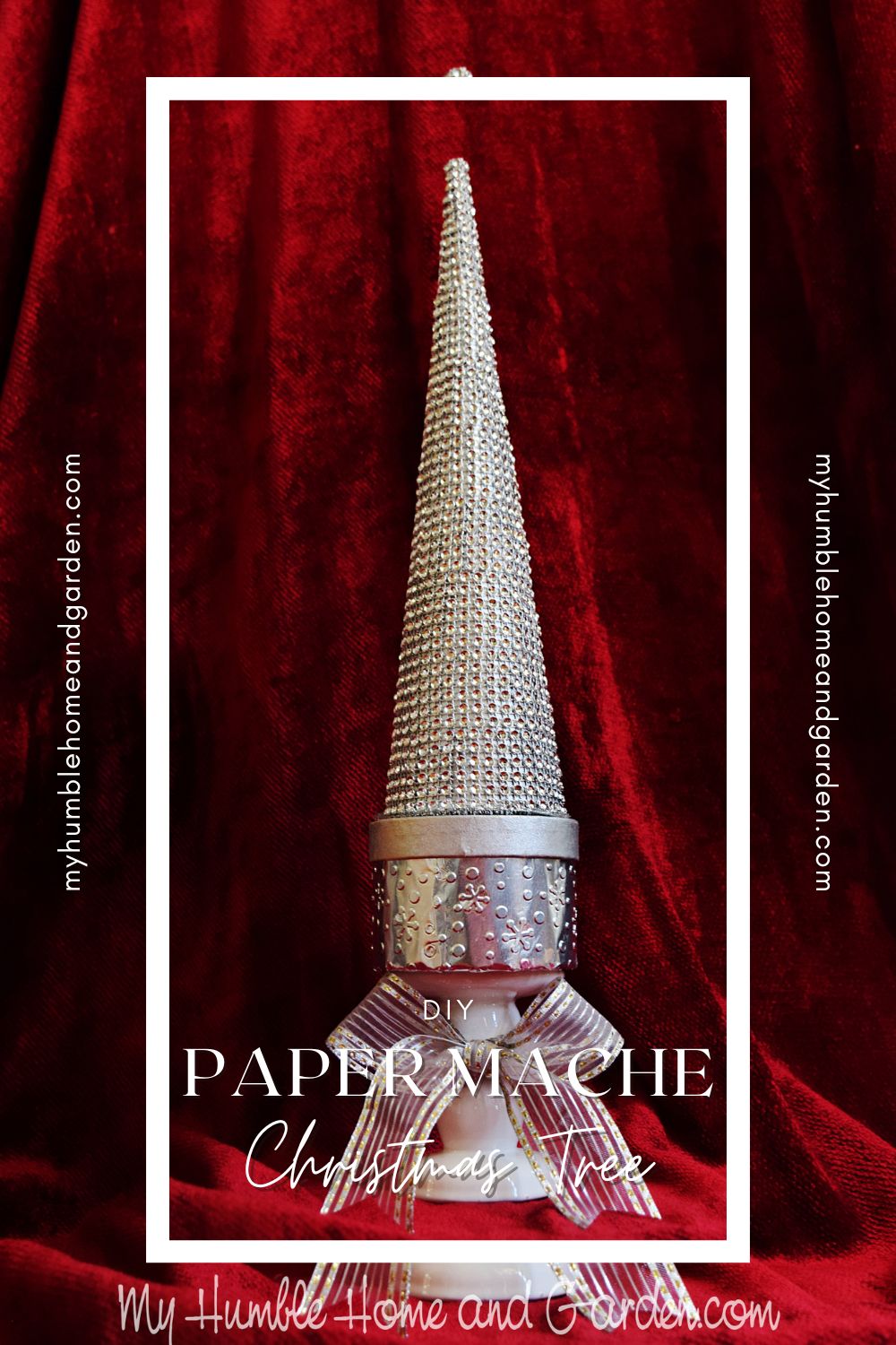 How to Decorate a Beautiful Paper Mache Christmas Tree - My Humble Home ...