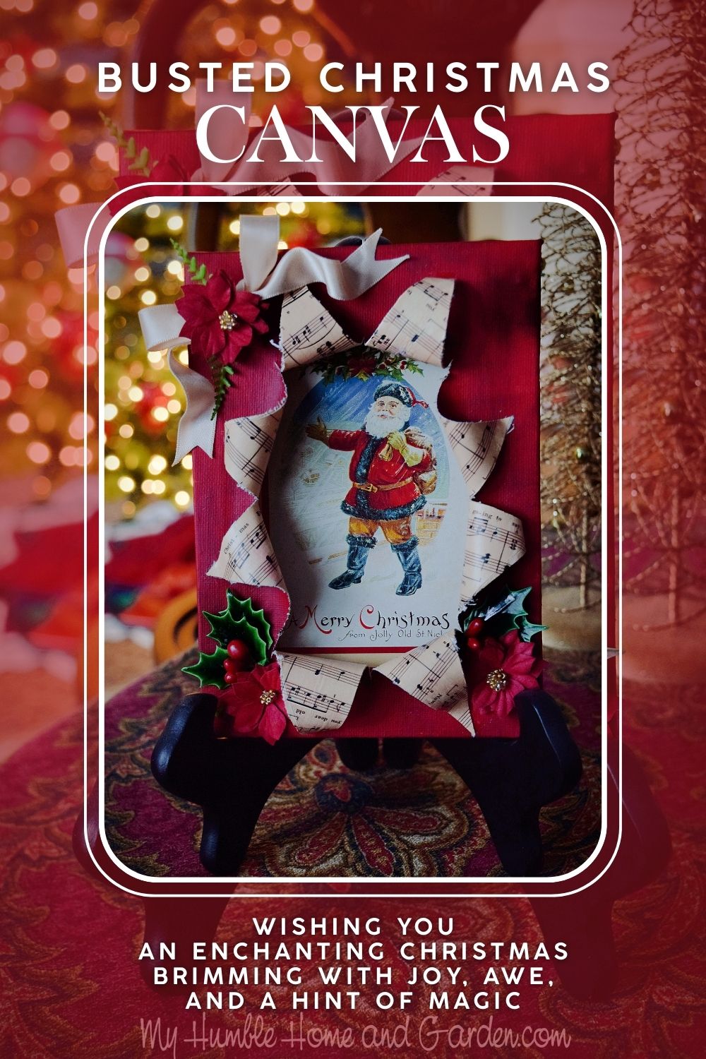 How to Make a Busted Canvas - Exploding Canvas - My Humble Home and Garden