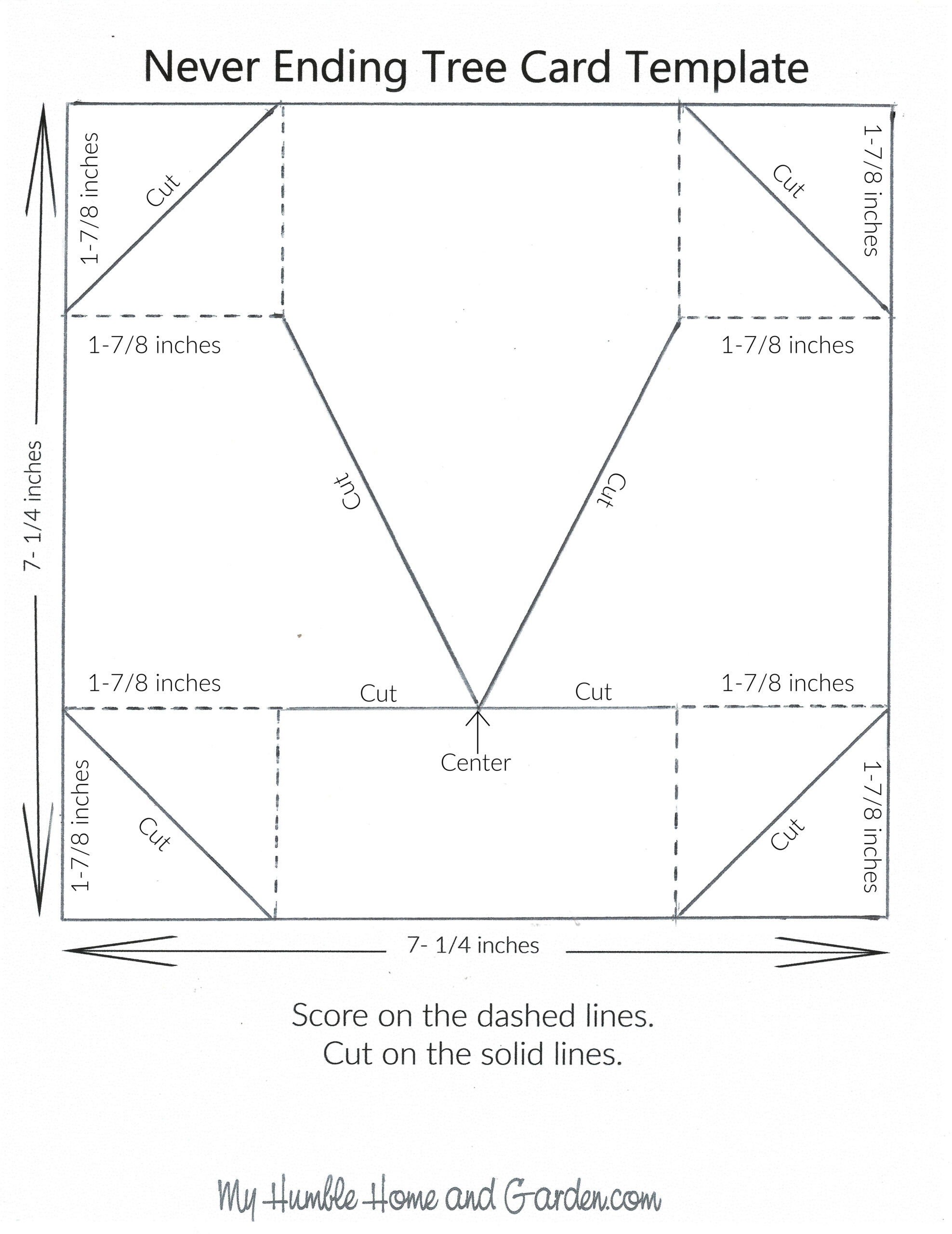 Never-Ending Tree Card - Easy to Make Infinity Card - My Humble Home ...